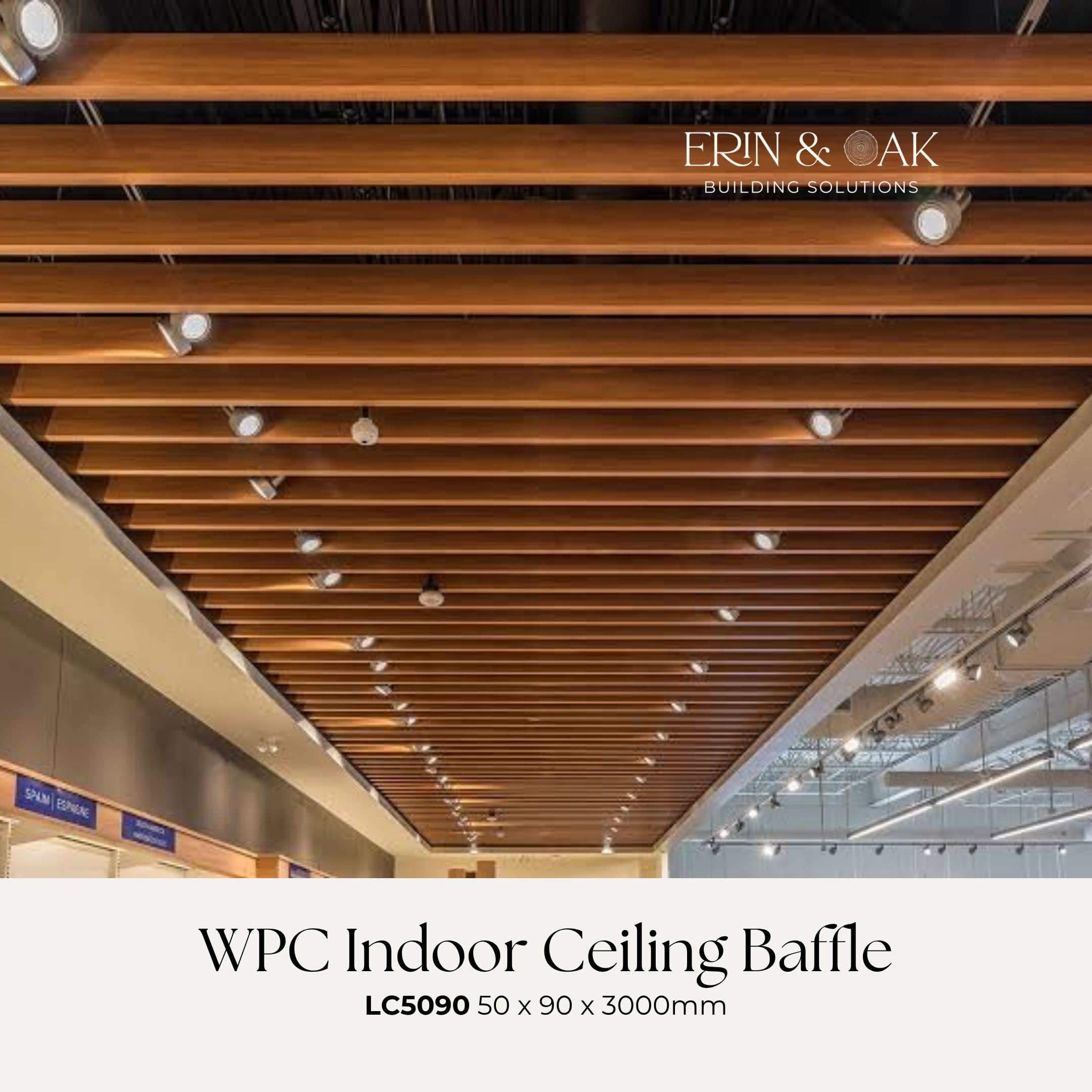 LC5090 - Laminated WPC Indoor Ceiling Baffles – Erin & Oak