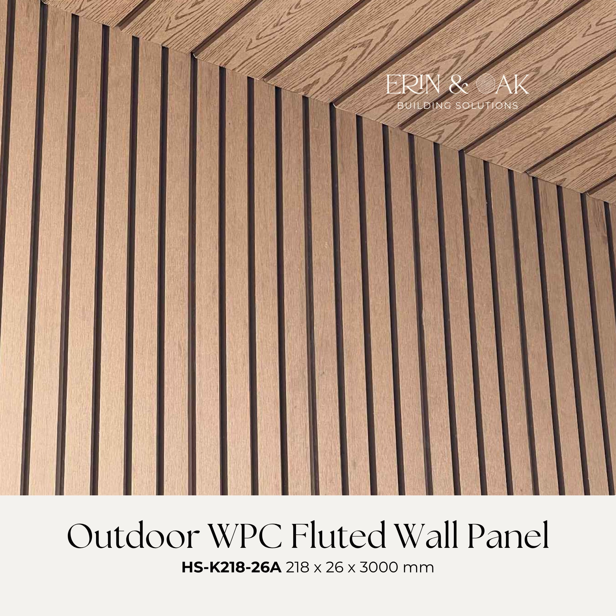 Outdoor WPC Fluted Wall Panel – Erin & Oak